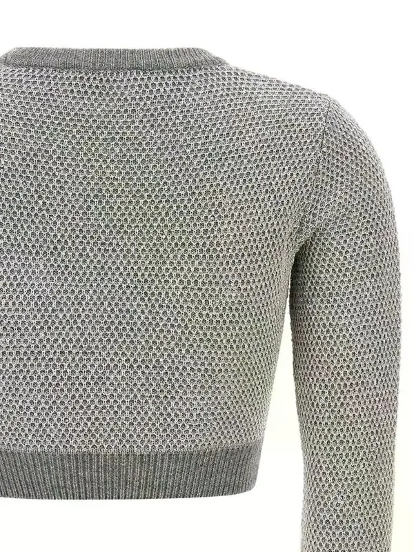 Elisabetta Franchi Sequined Knitted Sweater - Grey