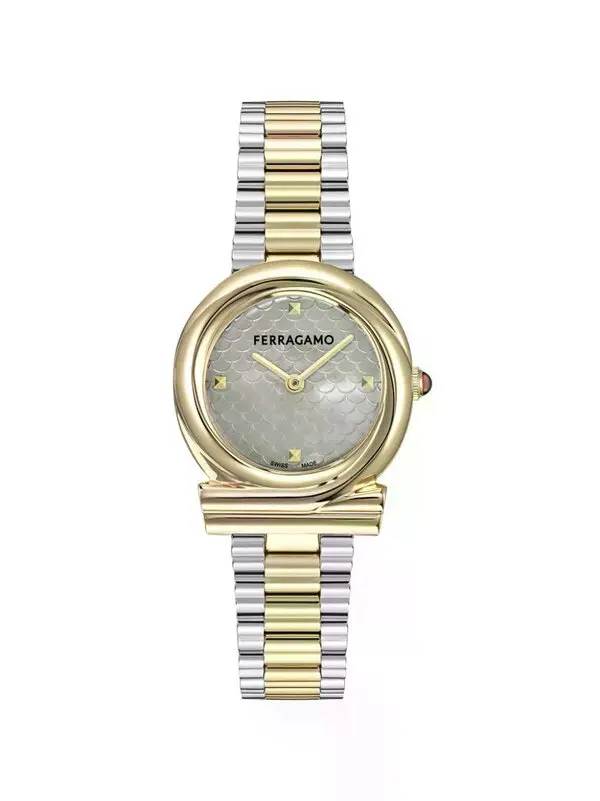 FERRAGAMO Gancini Twisted 32mm Watch - Grey