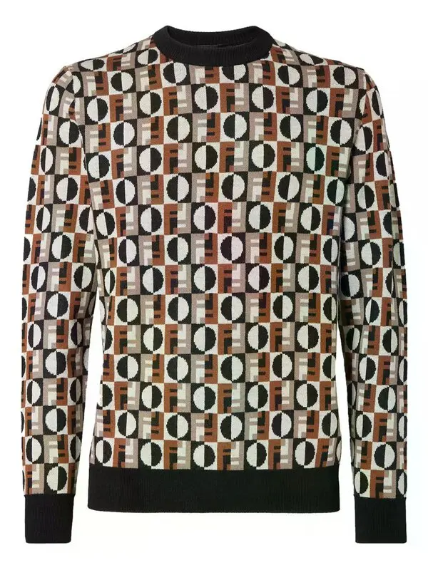 Fendi Patterned Sweater - Brown