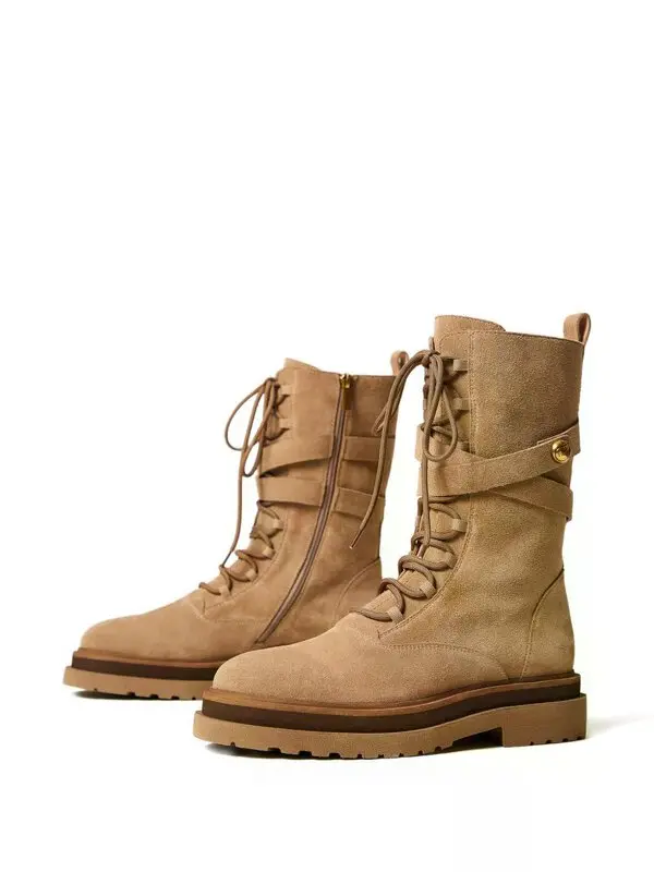 TWINSET Lace-up Strap Boots