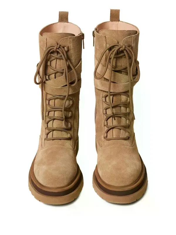 TWINSET Lace-up Strap Boots