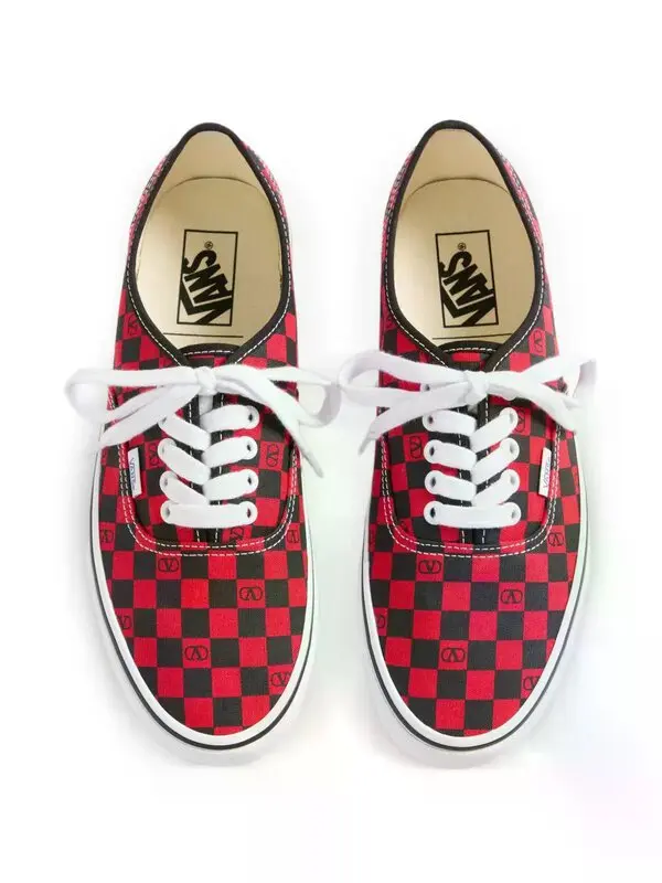 Valentino Garavani Vans X Checkerboard Sneakers - Red