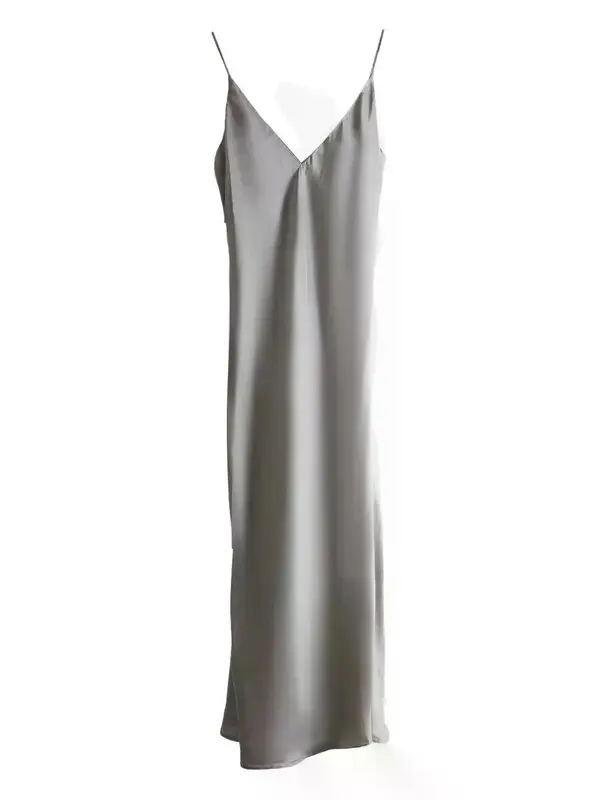 MARC LE BIHAN V-neck Midi Slip Dress - Grey