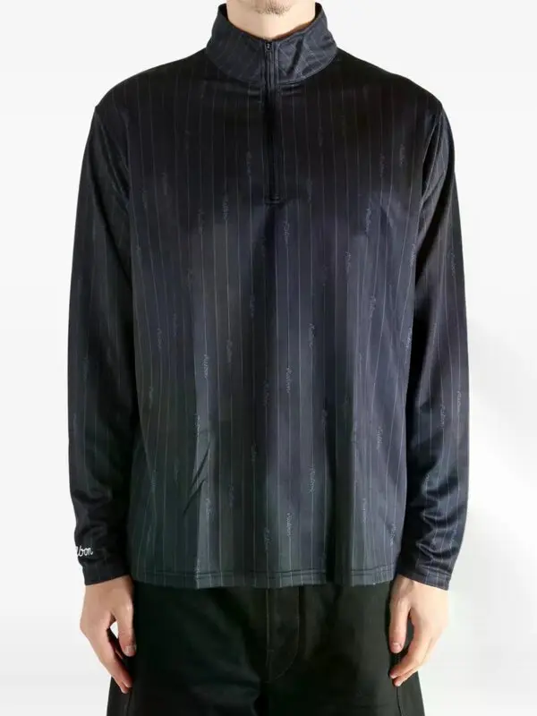 MALBON Pinstriped Performance Sweatshirt