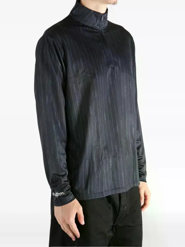MALBON Pinstriped Performance Sweatshirt