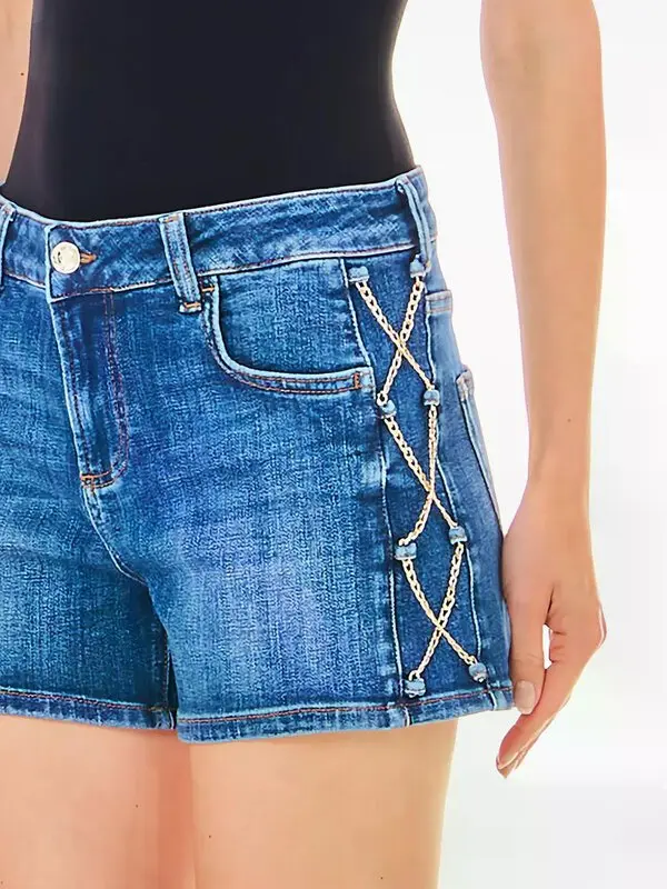 Liu Jo Denim Chain Shorts