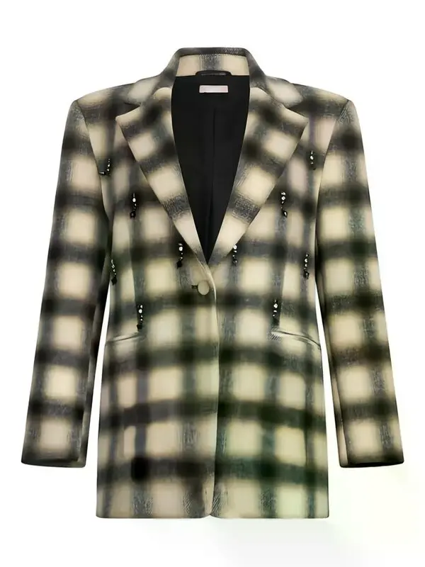 Liu Jo Chequered Single-breasted Jacket