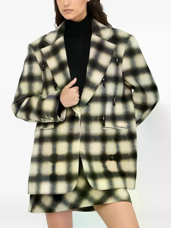 Liu Jo Chequered Single-breasted Jacket