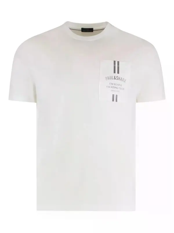 Paul & Shark Crew-neck Pocket T-shirt - White
