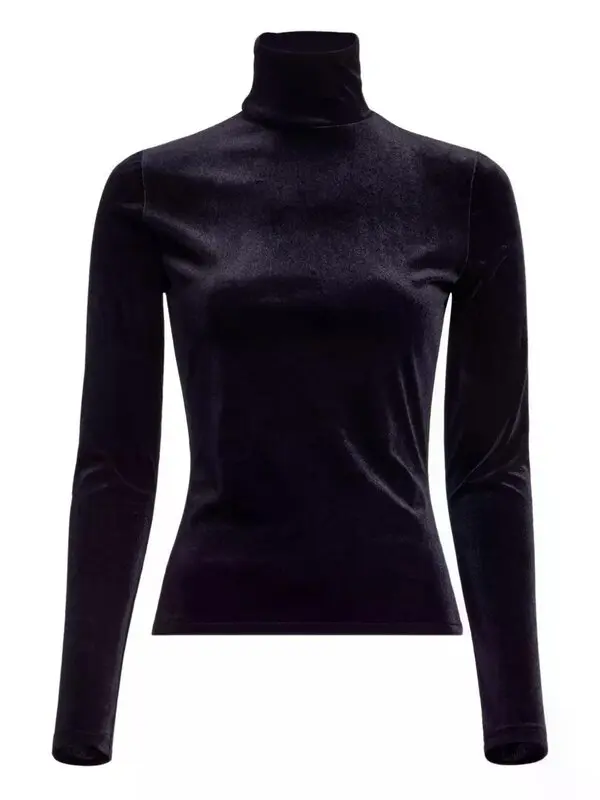 Elie Saab Velvet Long-sleeve Top