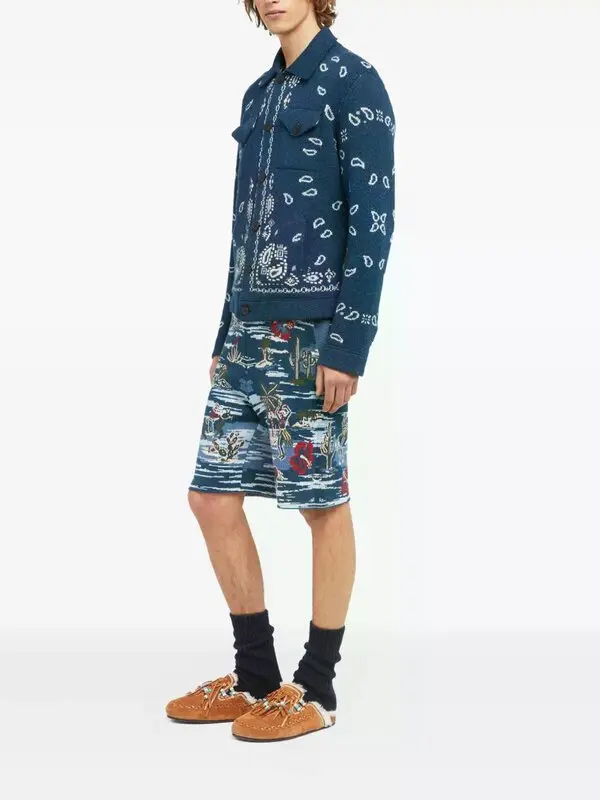 Alanui Paisley Jacquard Knit Cardigan