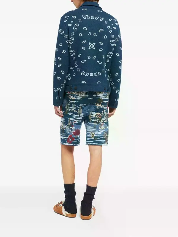 Alanui Paisley Jacquard Knit Cardigan