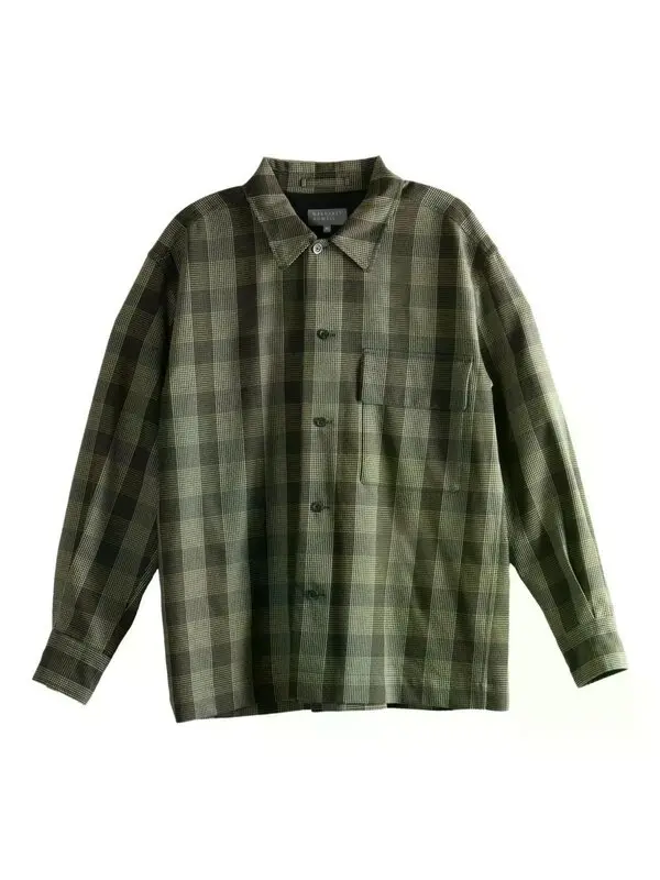 MARGARET HOWELL Checked Overshirt - Black