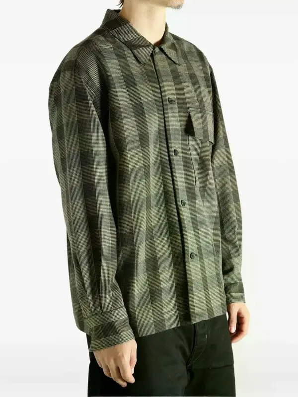 MARGARET HOWELL Checked Overshirt - Black