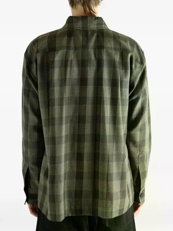 MARGARET HOWELL Checked Overshirt - Black