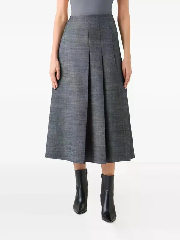 Akris Pleated A-line Skirt