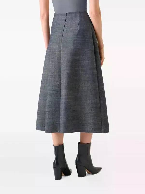 Akris Pleated A-line Skirt