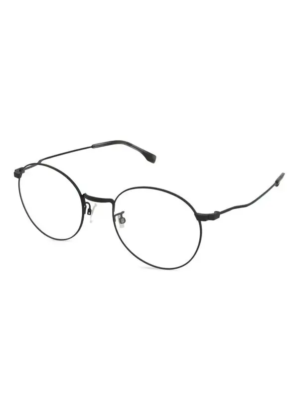 Hugo Round-frame Glasses - Black