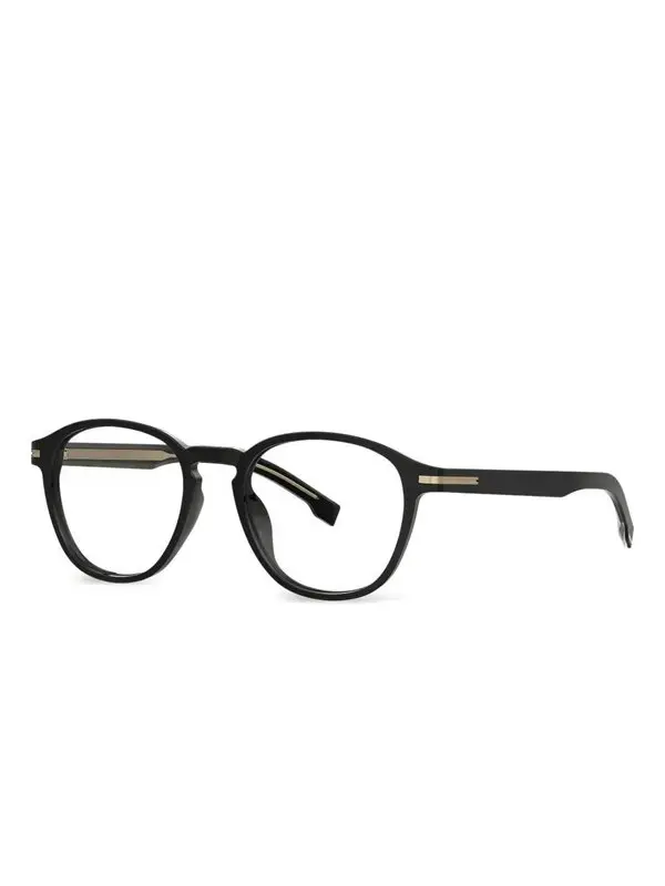 Hugo Round Frame Eyeglasses - Black
