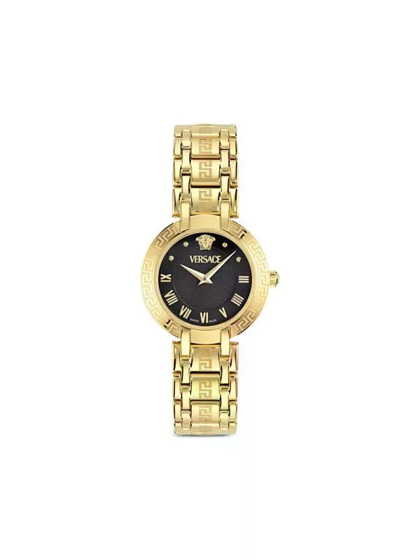 Versace Greca-detailing 34mm Watch - Black