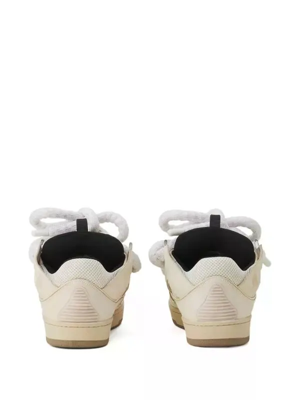 LANVIN Curb Perforated Sneakers - Neutrals