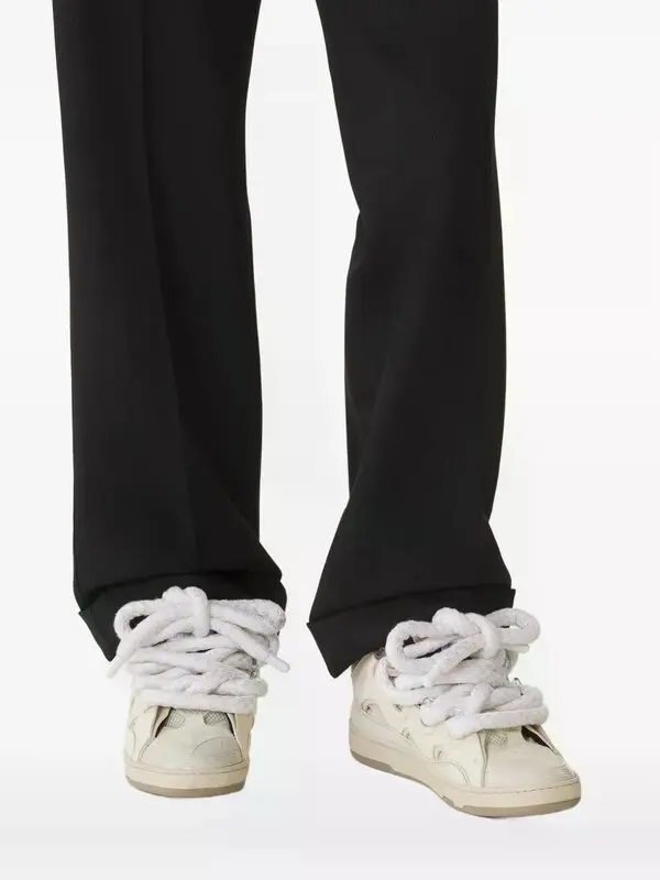 LANVIN Curb Perforated Sneakers - Neutrals