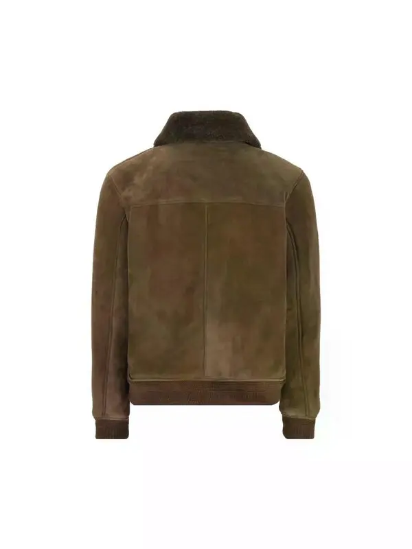 Saint Laurent Shearling Collar Jacket - Brown