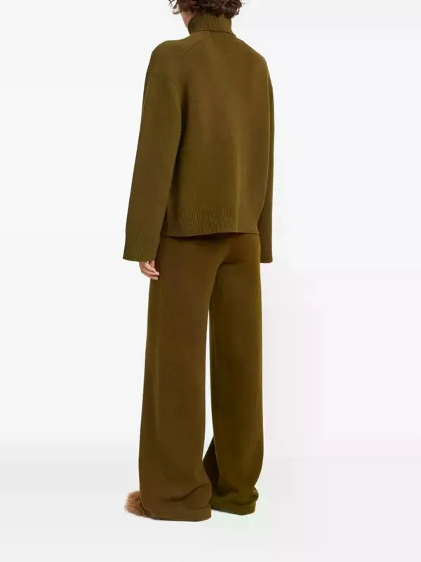 YVES SALOMON Knit Wide-leg Trousers