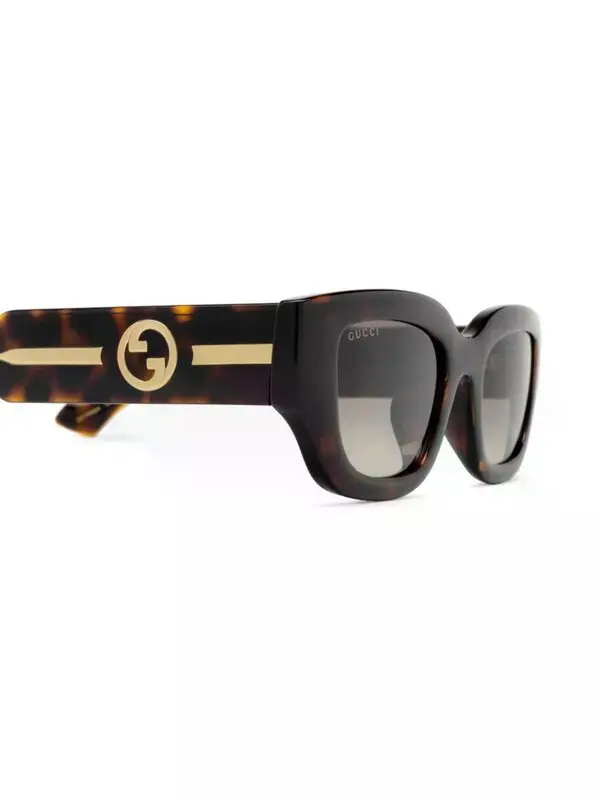 Gucci Interlocking G Sunglasses In Brown - 32% Off | Editorialist