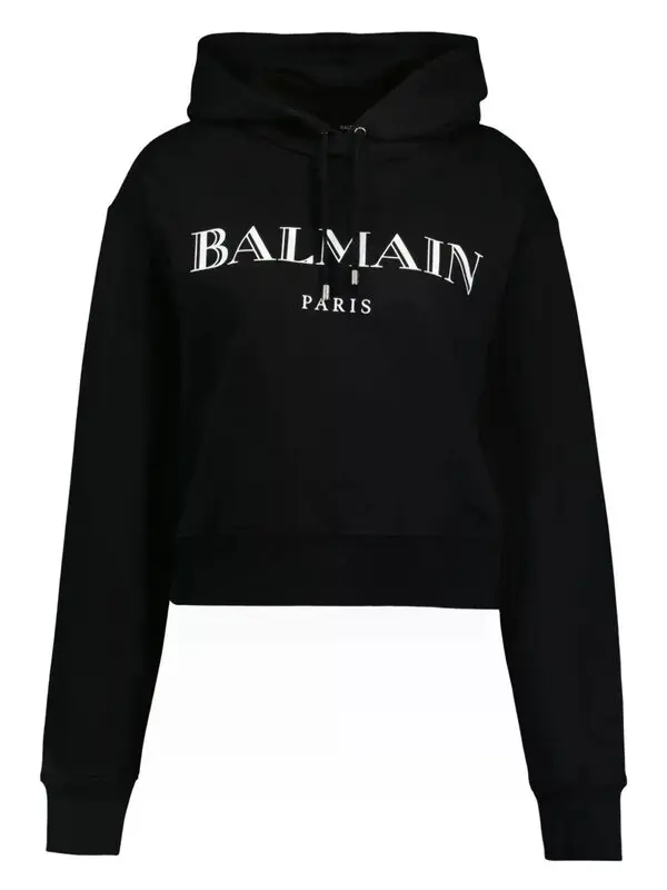 Balmain Logo-print Hoodie - Black