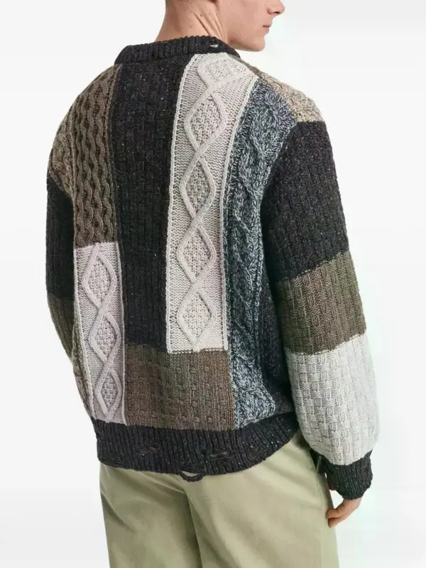 Gant Patchwork Cable-knit Sweater