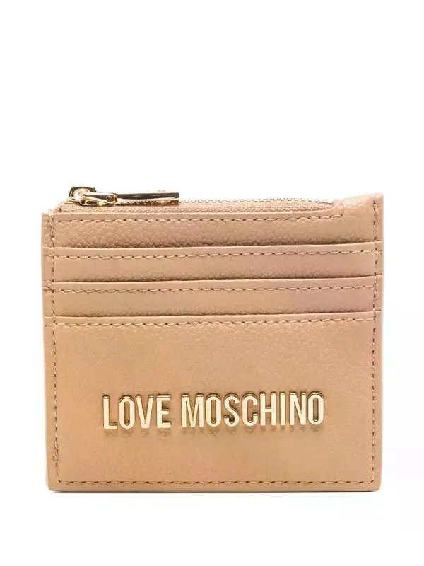 Moschino Logo-plaque Cardholder - Neutrals