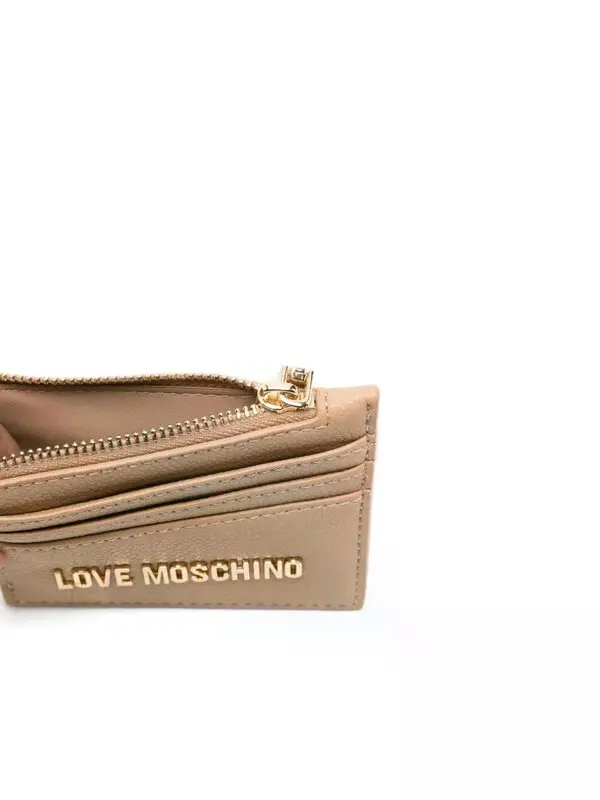 Moschino Logo-plaque Cardholder - Neutrals