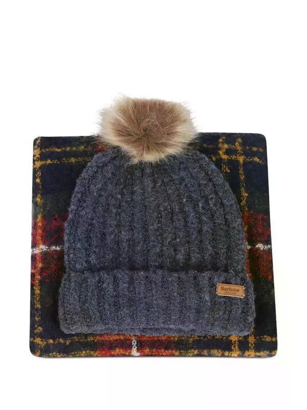 Barbour Beanie And Scarf Set - Red