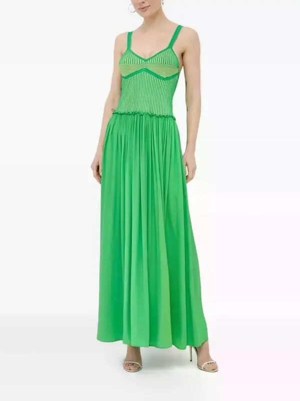 Beatrice B Knitted Bodice Maxi Dress - Green