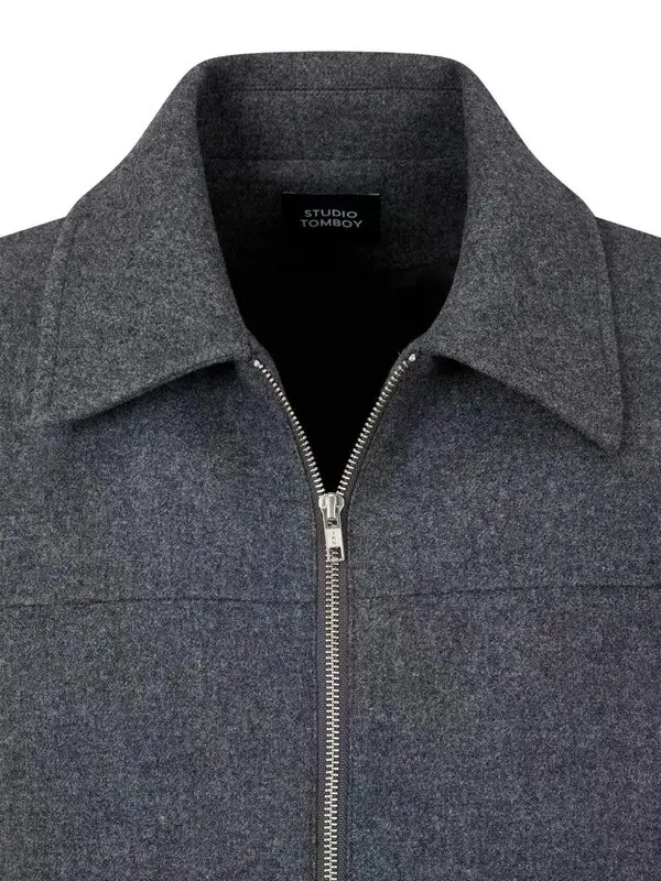 STUDIO TOMBOY Zip-up Wool Jacket - Grey