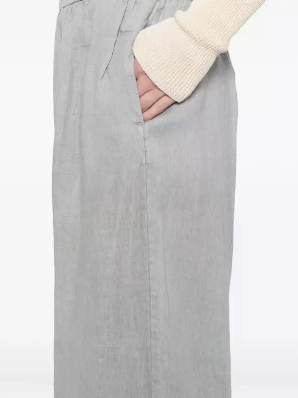 JAMES PERSE Wide-leg Linen Trousers - Grey