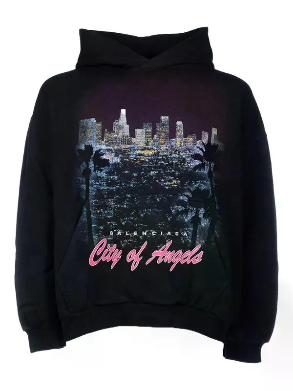 Balenciaga Graphic Hoodie - Black