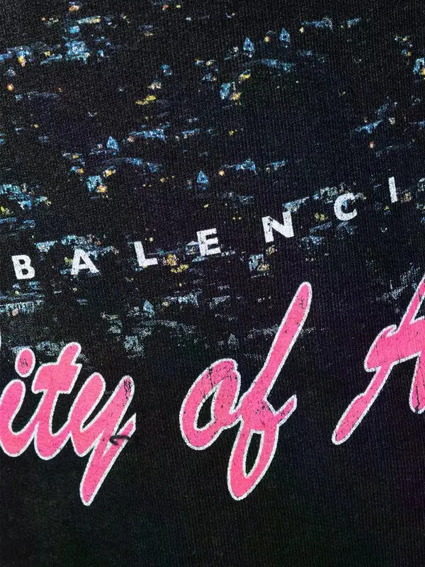 Balenciaga Graphic Hoodie - Black