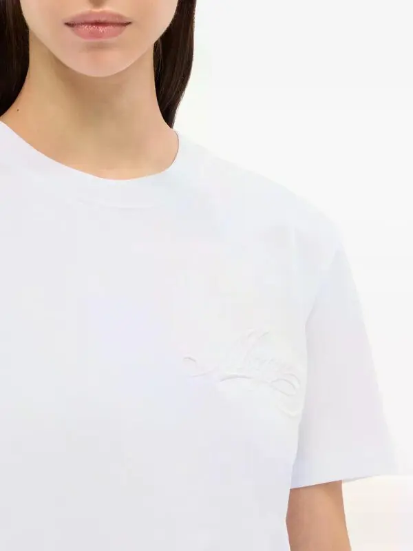 MSGM Logo-embroidered T-shirt