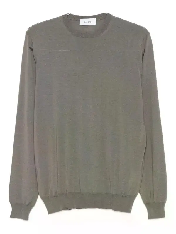 LARDINI Crew Neck Sweater - Grey