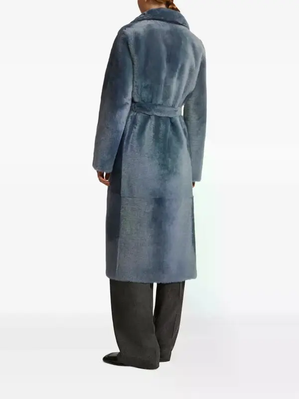 YVES SALOMON Belted Shearling Coat