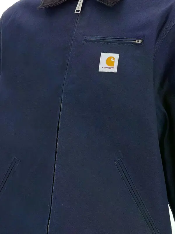 Carhartt Work In Progress Corduroy-collar Zip Jacket - Blue