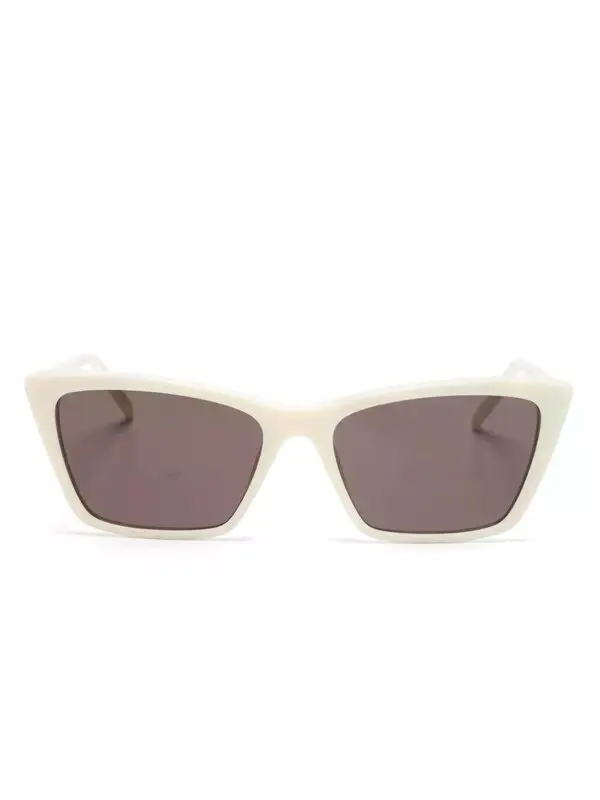 Saint Laurent Rectangle-frame Sunglasses - Neutrals