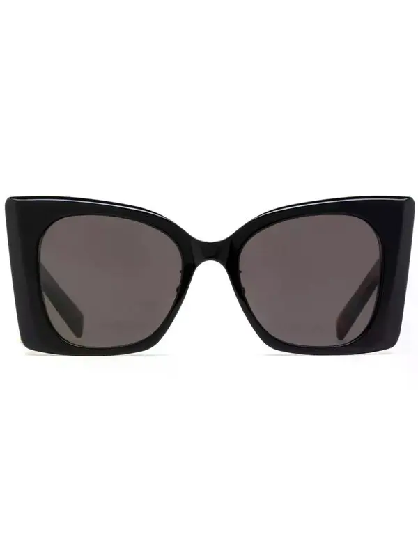 Saint Laurent Geometric-frame Sunglasses - Black