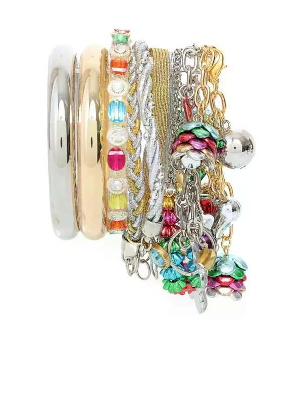 AMIR SLAMA Bijoux Charm Beaded Bracelet - Multicolour