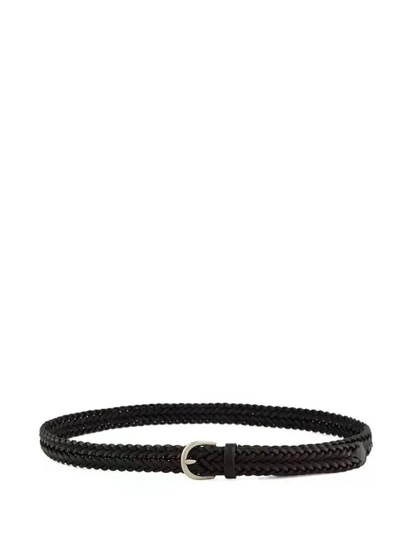 Dragon Diffusion Braided Leather Belt - Black