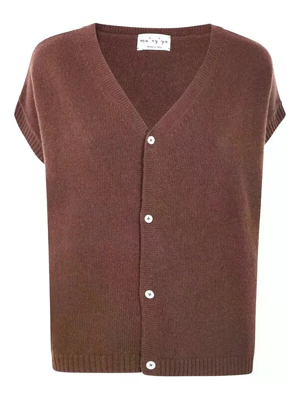 MA'RY'YA Knitted Button Vest