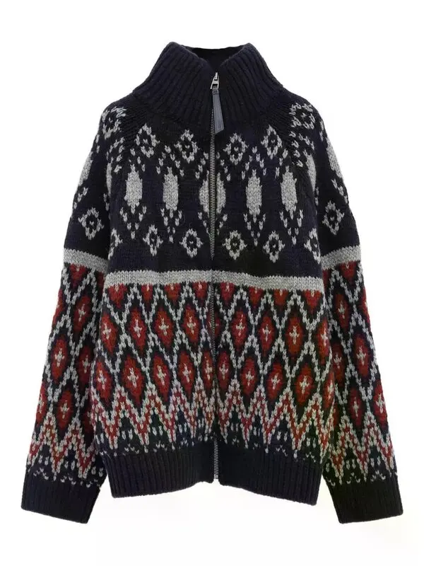 Loewe Patterned Zip Sweater