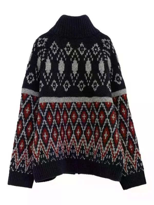 Loewe Patterned Zip Sweater